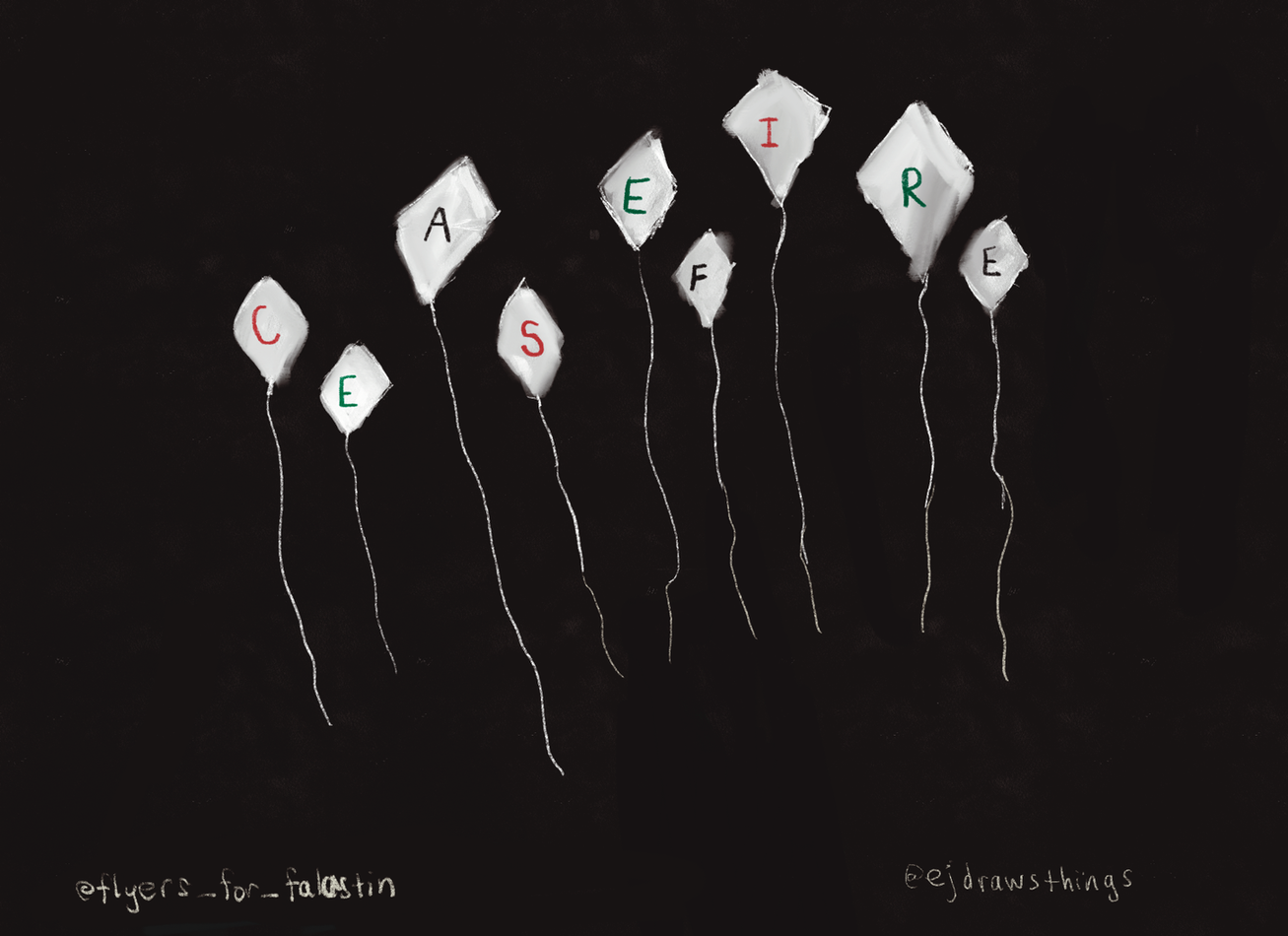 Erin Johnson @ejdrawsthings - Flyers For Falastin