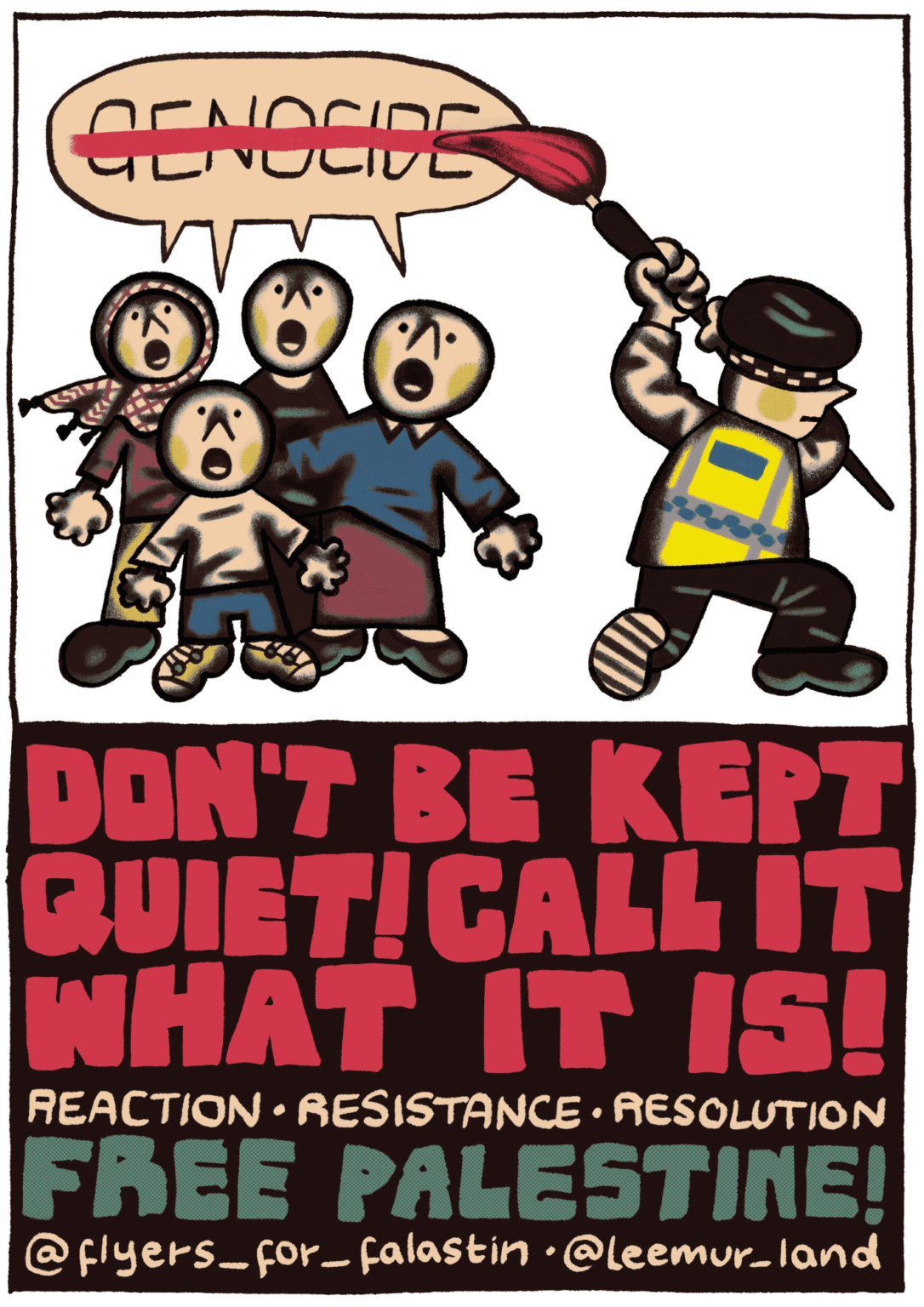 L.M Faber @leemur_land - Flyers For Falastin