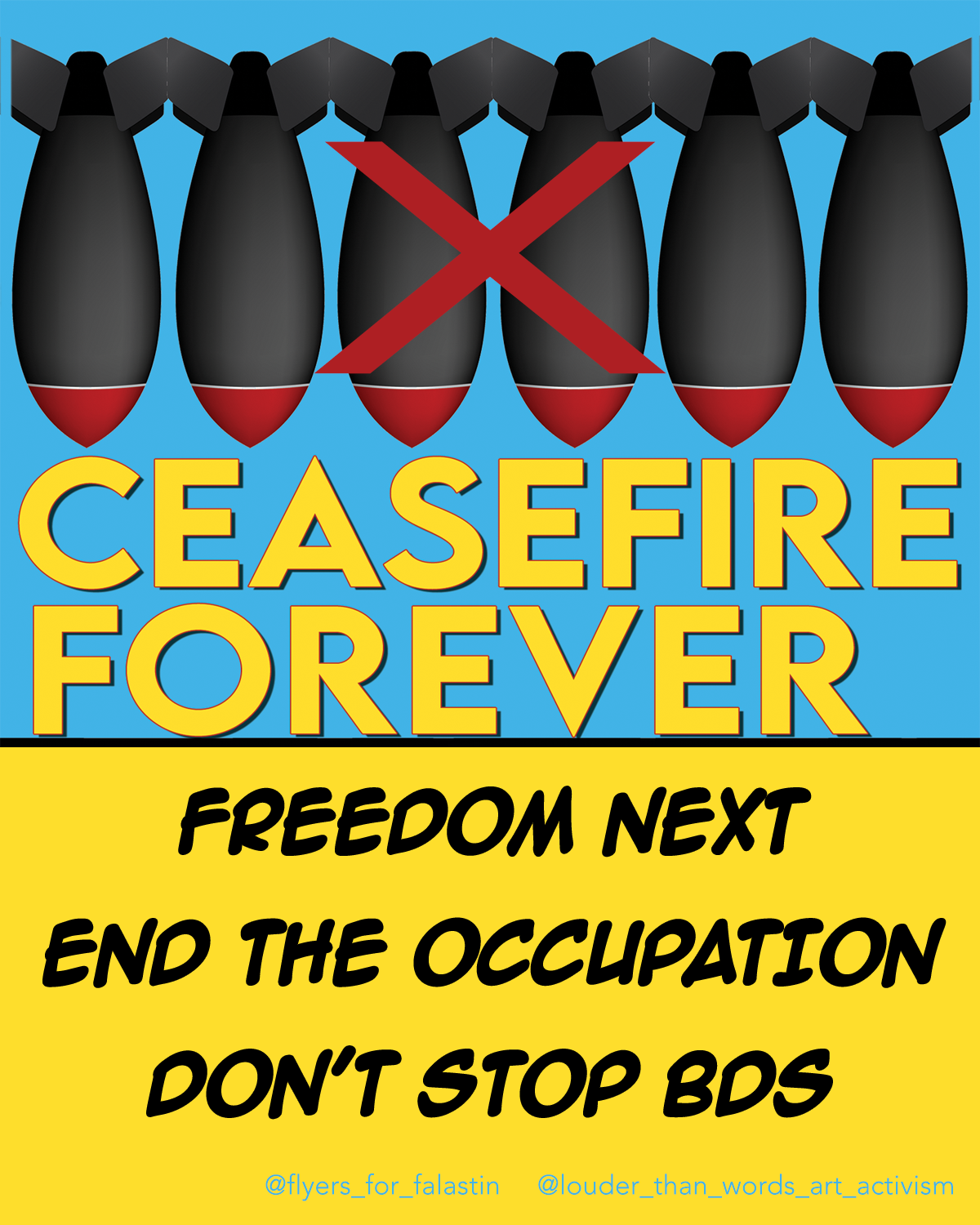 @louder_than_words_art_activism - Flyers For Falastin