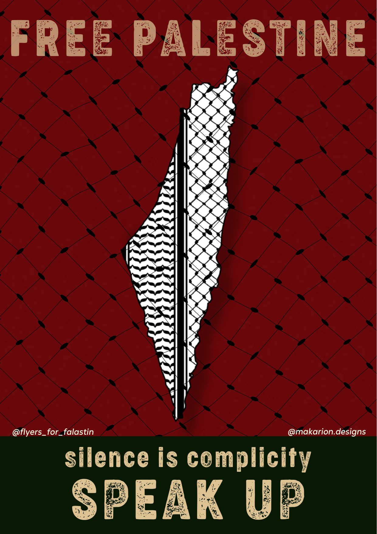 Marion Peg @makarion.designs - Flyers For Falastin
